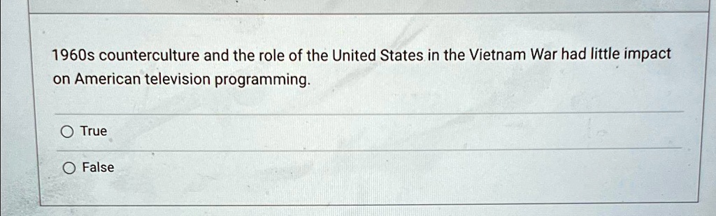 1960s counterculture and the role of the United States in the Vietnam ...