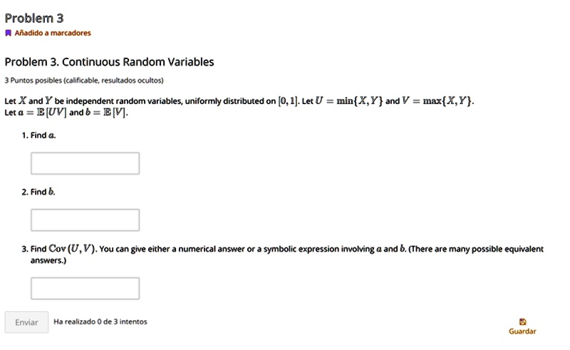 SOLVED: Problem 3 Madido marcudores Problem 3. Continuous Random ... SOLVED: Problem 3 Madido marcudores Problem 3. Continuous Random ...