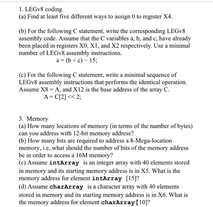 SOLVED: (a) Find at least five different ways to assign 0 to register X4. (b) For the following ...