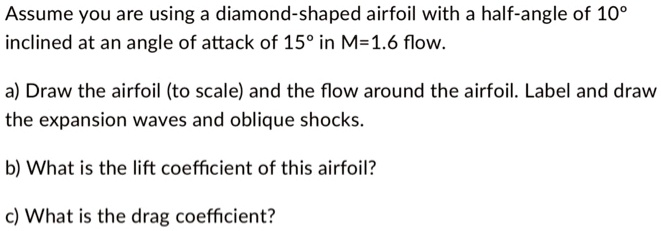 SOLVED: NACA report 1135 may need to be used for this problem. Assume you are using a diamond ...