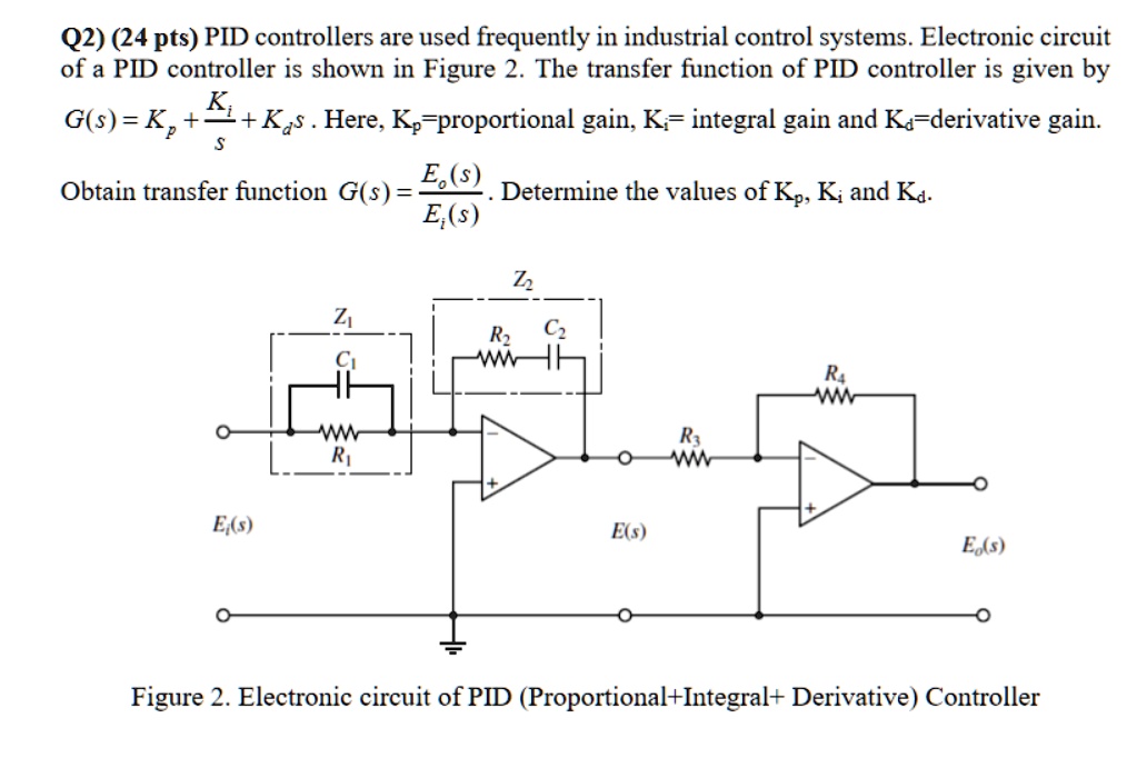 Solved Q2 24 Pts Pid Controllers Are Used Frequently In Industrial Control Systems The 