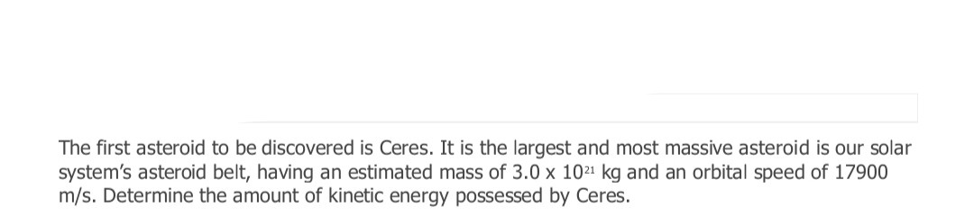 SOLVED: The first asteroid to be discovered is Ceres. It is the largest ...