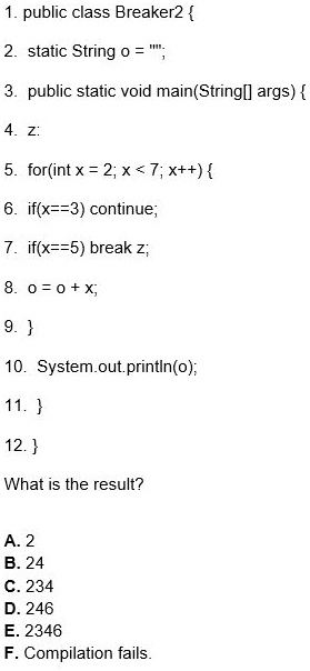 Solved “` Public Class Breaker2 Static String O Public Static Void Mainstring Args Z