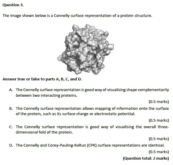 Question 3. The image shown below is a Connelly surface representation ...