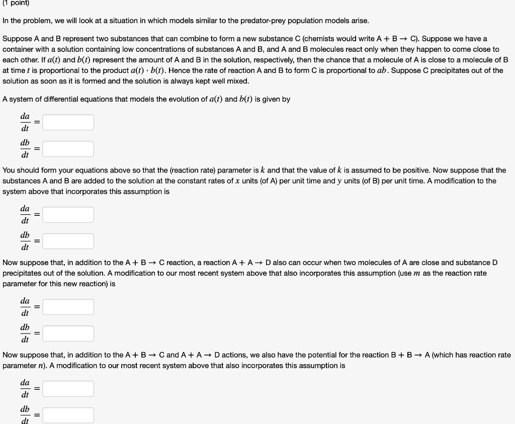 Solved Point In The Problem We Will Look At A Situation In Which Models Similar To The
