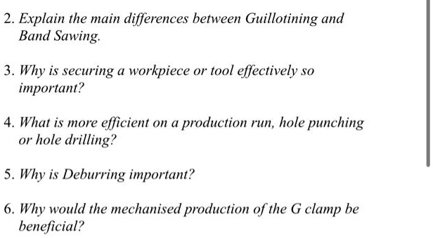 2. Explain the main differences between Guillotining...