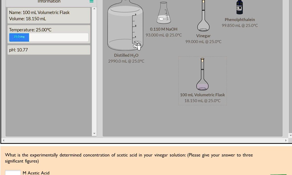 SOLVED: Determine the concentration of acetic acid in the vinegar solution. The molarity of NaOH ...