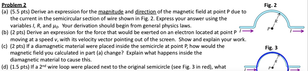 SOLVED: Problem 2 (a) (5.5 pts) Derive an expression for the magnitude and direction of the ...