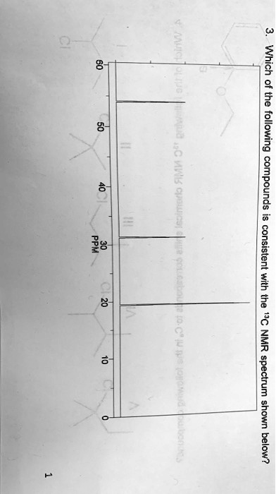 SOLVED: Which the following compounds consistent with the 13C NMR spectrum shown below? 'C PPM