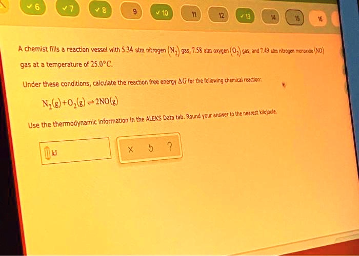 a chemist fills a reaction vessel with 34 atm nitrogen gas at a ...