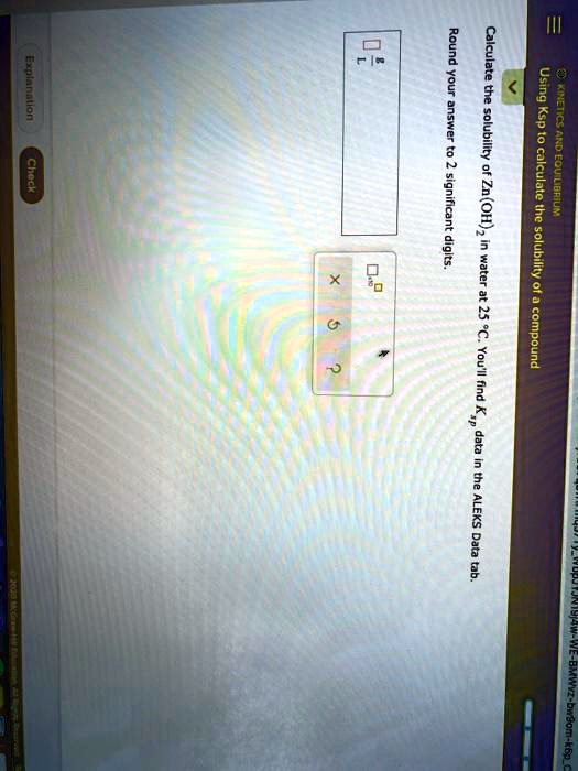 round your calculate the unsten solubility using ksp to calculate 1 2 significant diglts of ...