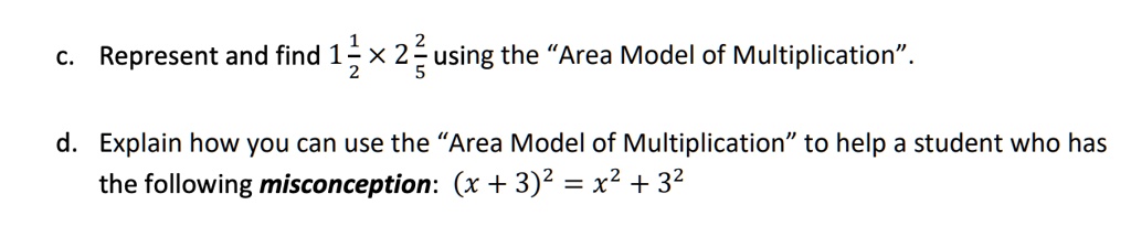 SOLVED: Represent and find 1 ix2 3 using the Area Model of ...