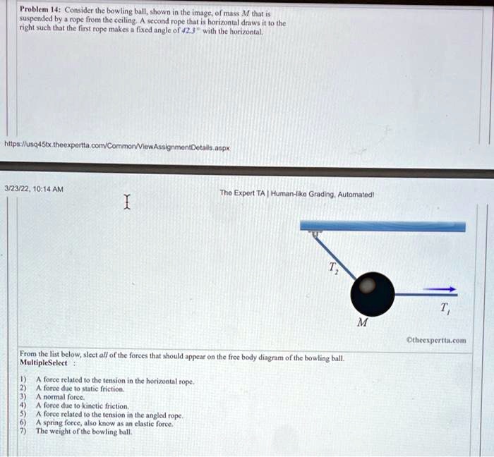 SOLVED: Problem 14: Consider the bowling ball, shown in the image, of ...