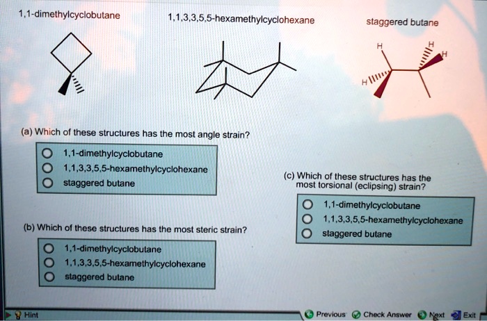 1 dimethylcyclobutane 113355 hexamethylcyclohexane staggered butane a ...