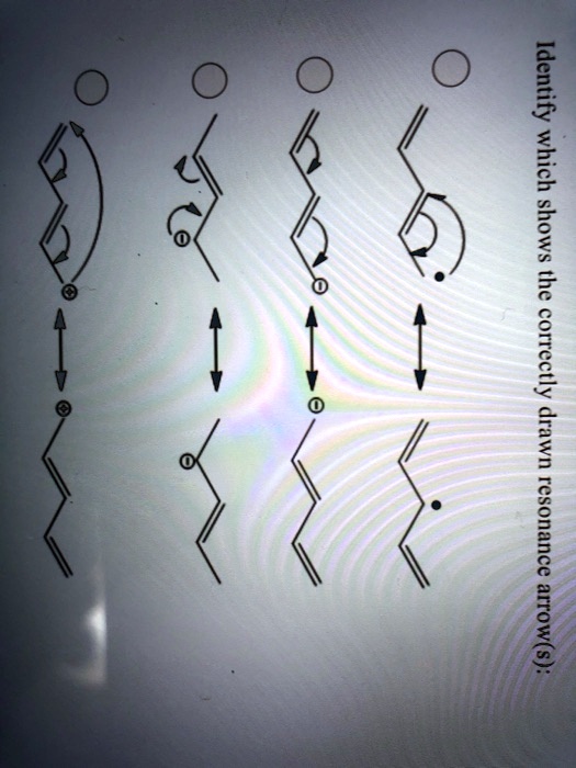 identify which shows the correctly drawn resonance arrows 51344