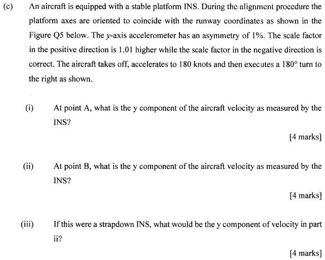 [GET ANSWER] An aircraft is equipped with a stable platform INS. During ...