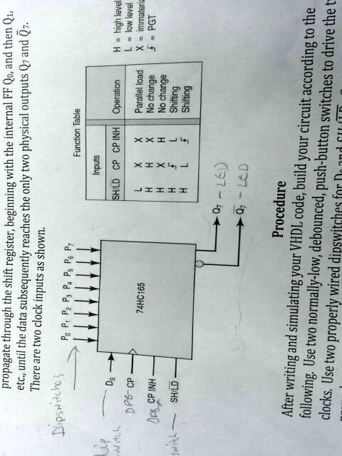 SOLVED: How would I write a VHDL code to a CPLD to realize the operation of the shift register ...