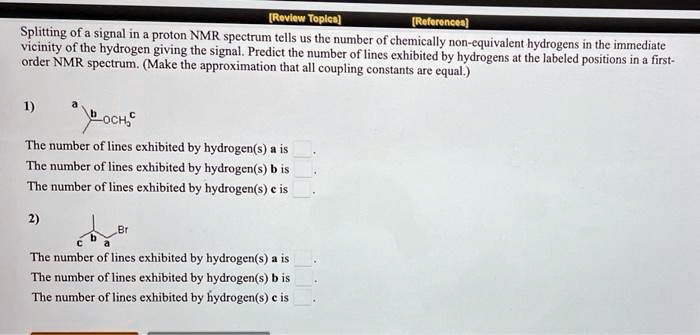 SOLVED: Titlewithtopic: Splitting of Signals in Proton NMR Spectrum and ...