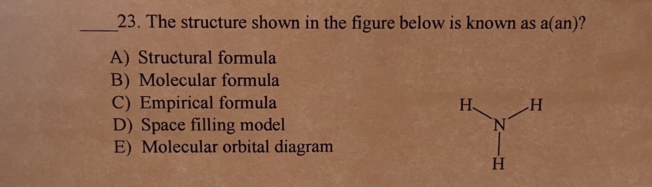 23. The structure shown in the figure below is known as a(an) ? A ...