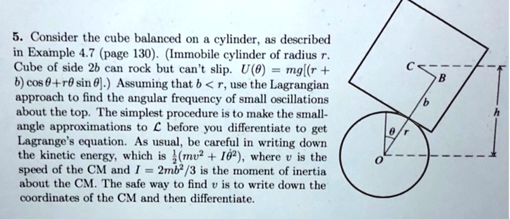 SOLVED: Consider the cube balanced on a cylinder, as described in ... SOLVED: Consider the cube balanced on a cylinder, as described in ...