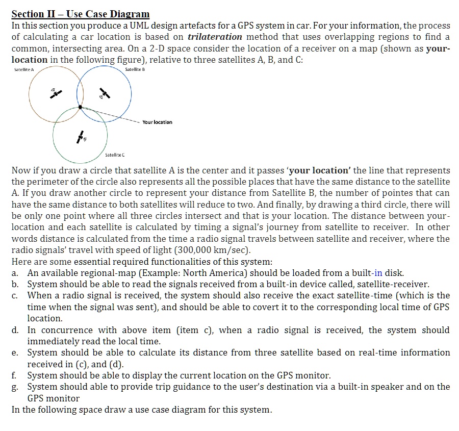 section ii use case diagram in this section you produce a uml design ...