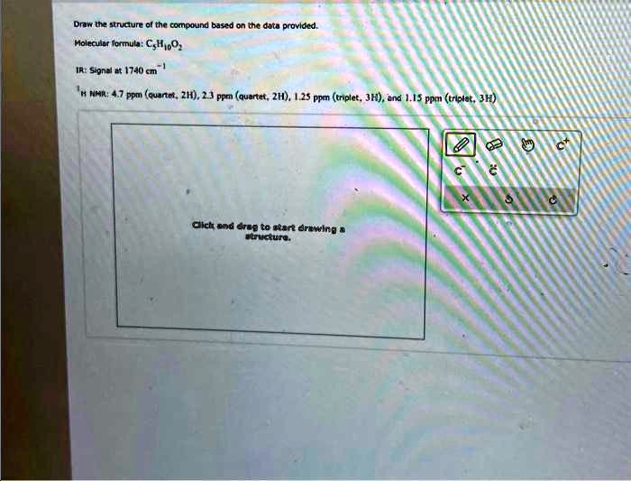 Draw the structure of the compound based on the data provided ...