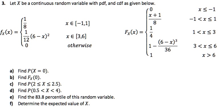 Let X Be Continuous Random Variable With Pdf A… Solvedlib
