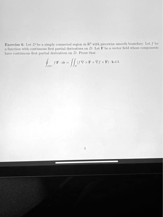 SOLVED: Using Green's Theorem Exercise: Let D be a simply connected region in R^2 with a ...
