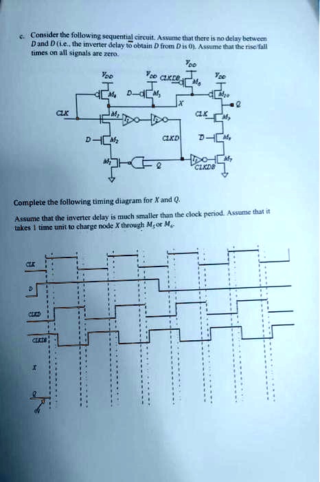 C. Consider the following sequential circuit. Assume that...