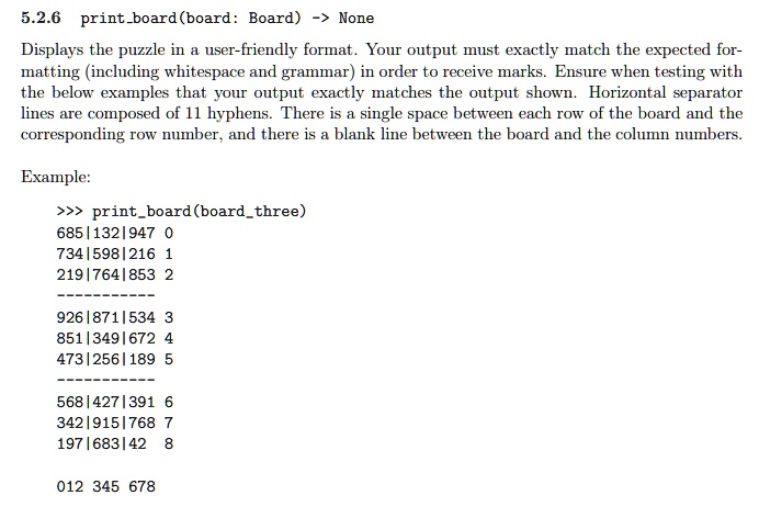 Working On A Printboard Function In Python That Takes A Board Which Is A Type Of List And 9750