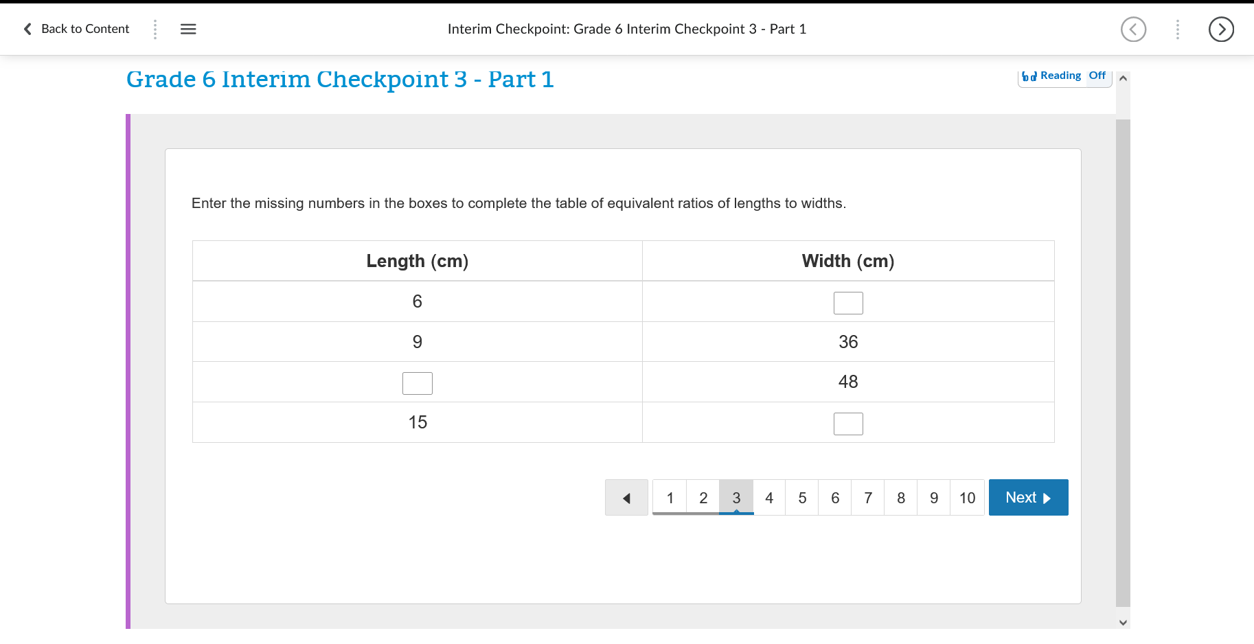 Back to Content Interim Checkpoint: Grade 6 Interim Checkpoint 3 - Part ...