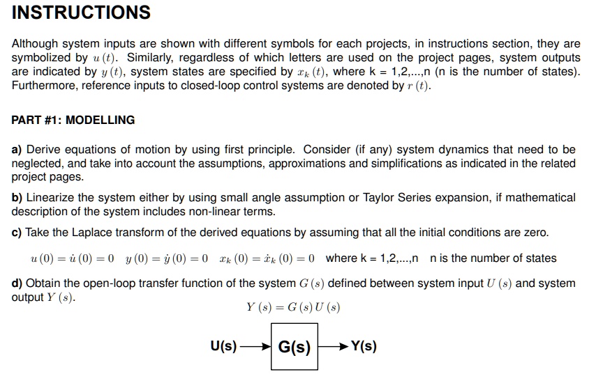 SOLVED: INSTRUCTIONS Although system inputs are shown with different ...
