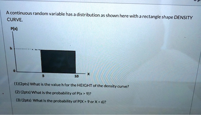 acontinuous random variable has distribution as shown here with a curve ...