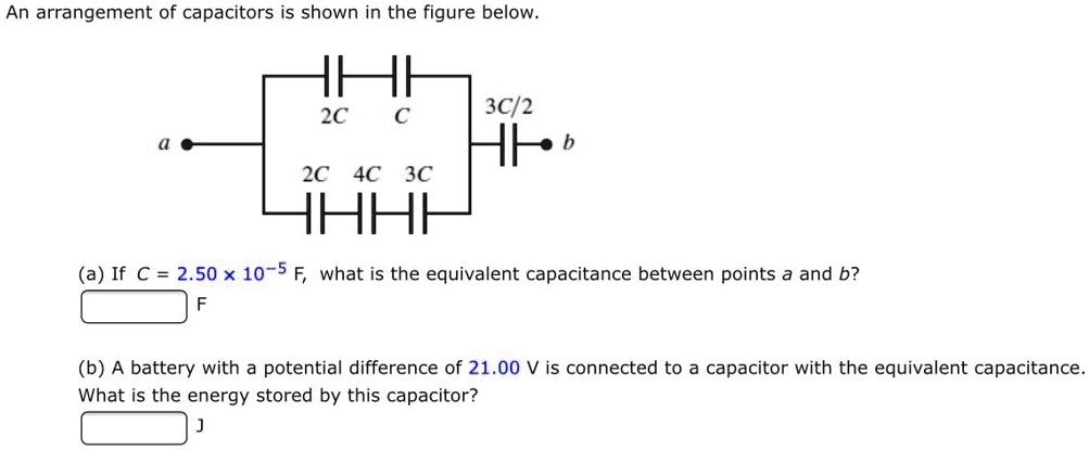 SOLVED: An arrangement of capacitors is shown in the figure below. HHE ...