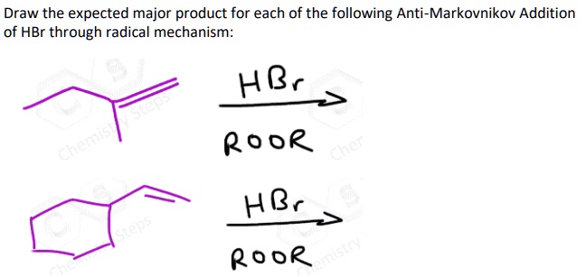 SOLVED:Draw the expected major product for each of the following Anti ...