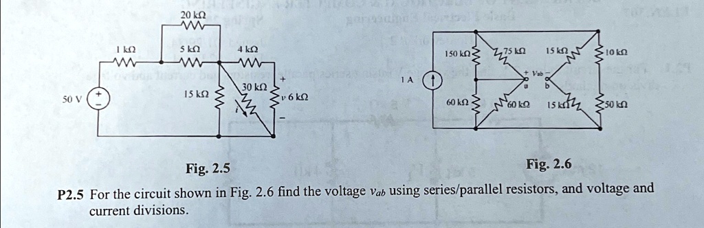 P2.5 For the circuit shown in Fig.2.6 find the voltage vab using series ...