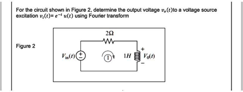 For the circuit shown in Figure 2, determine the output voltage vo(t) to a voltage source ...
