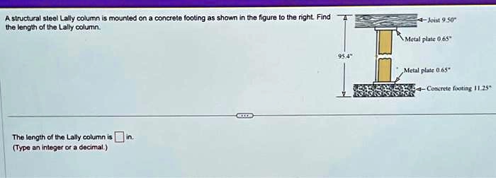 SOLVED: Texts: A structural steel Lally column is mounted on a concrete ...