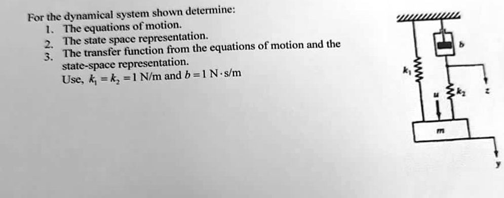 texts for the dynamical system shown determine 1 the equations of ...
