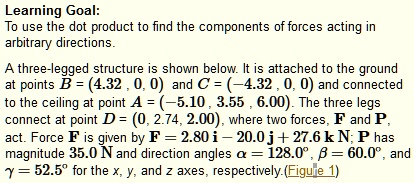 SOLVED: Part A - Finding the Cartesian components of a force described ...