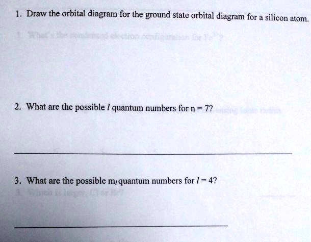 SOLVED: Draw the orbital diagram for the ground state orbital diagram for a silicon atom.