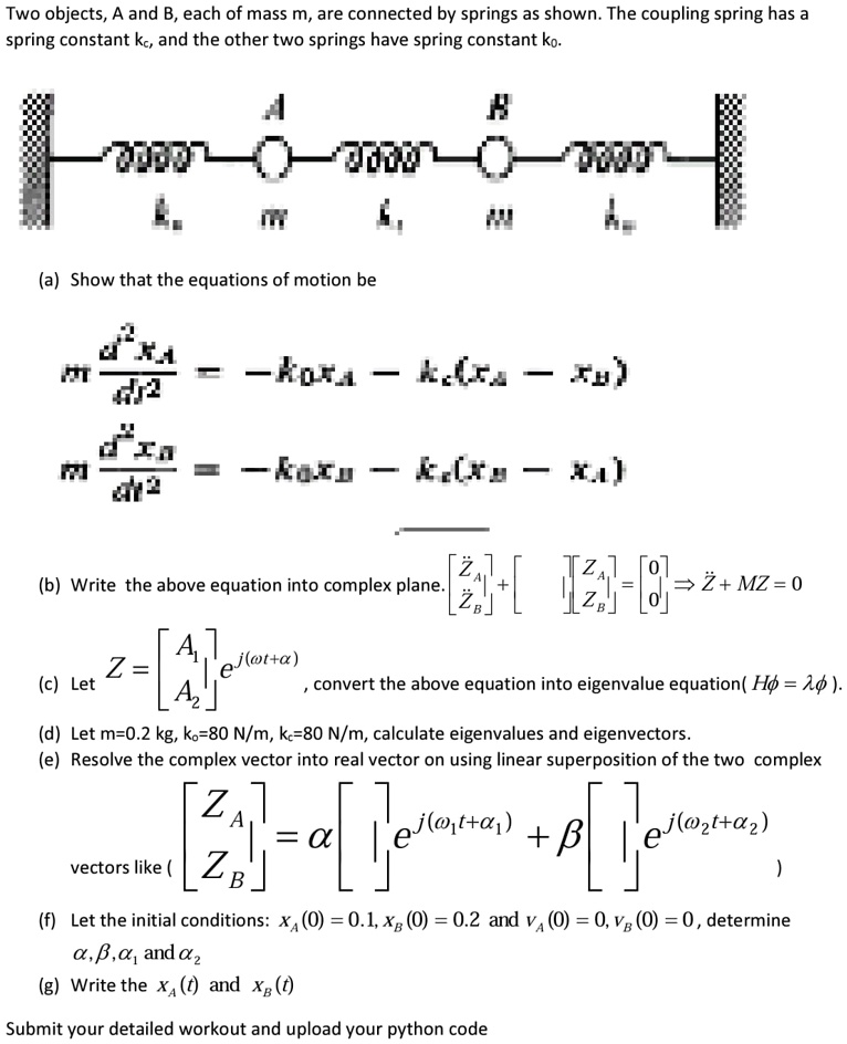 Solved Texts Solve The Below Question Use Python Code Wherever Needed Two Objects A And B 5764