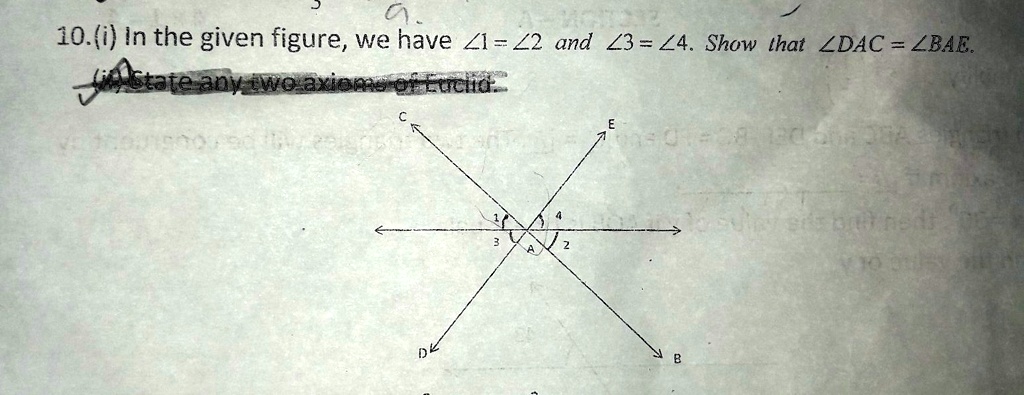 SOLVED: 'in the given figure we have angle 1 is equal to angle 2 and angle 3 is equal to angle 4 ...