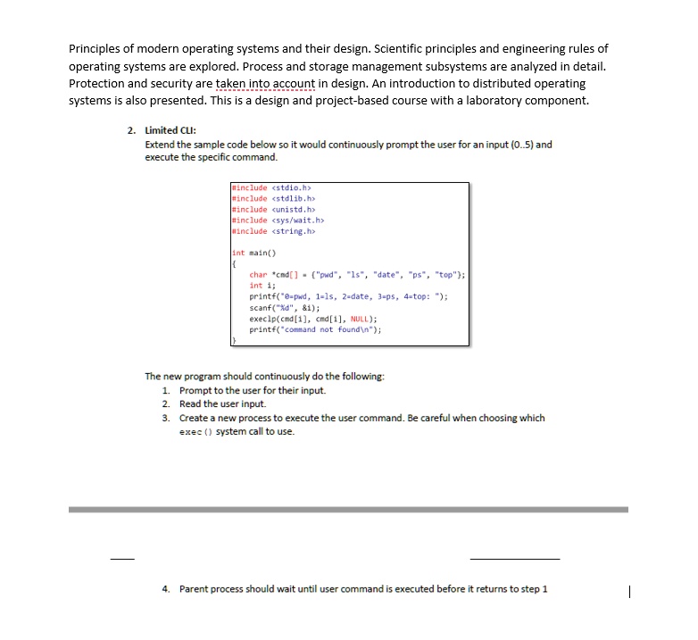 Solved C Programming Principles Of Modern Operating Systems And Their