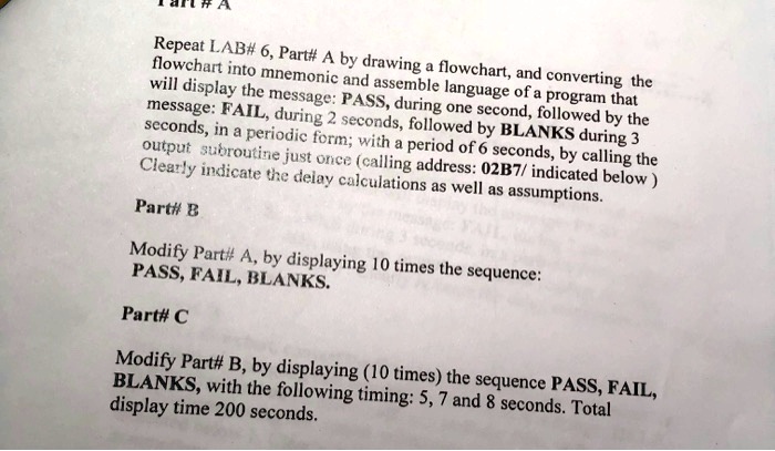 SOLVED: Flowchart into mnemonic and assembly language of a program that ...
