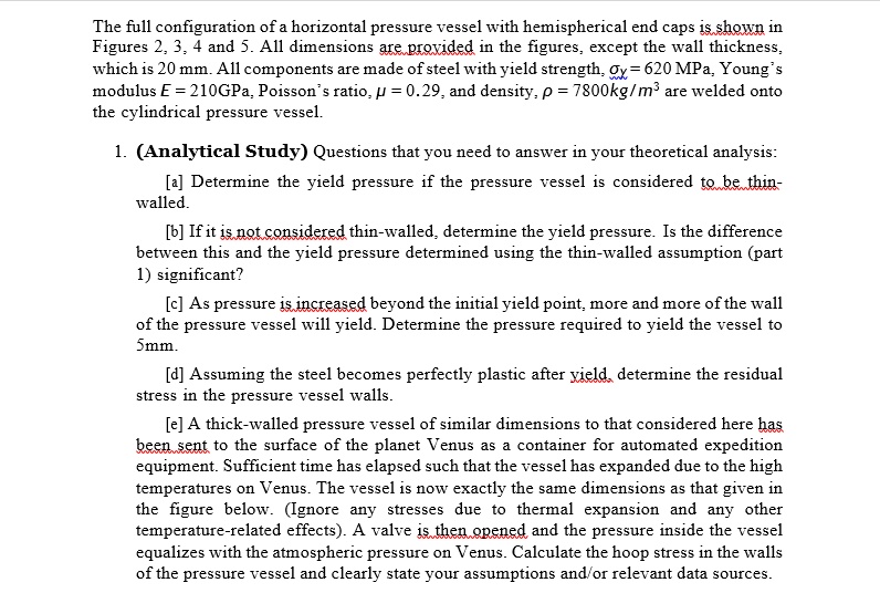 the full configuration of a horizontal pressure vessel with ...