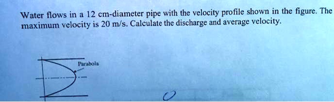 Water flows in a 12 cm-diameter pipe with the velocity...