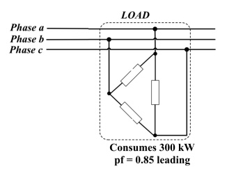SOLVED: In a balanced three-phase system, one load is connected as ...