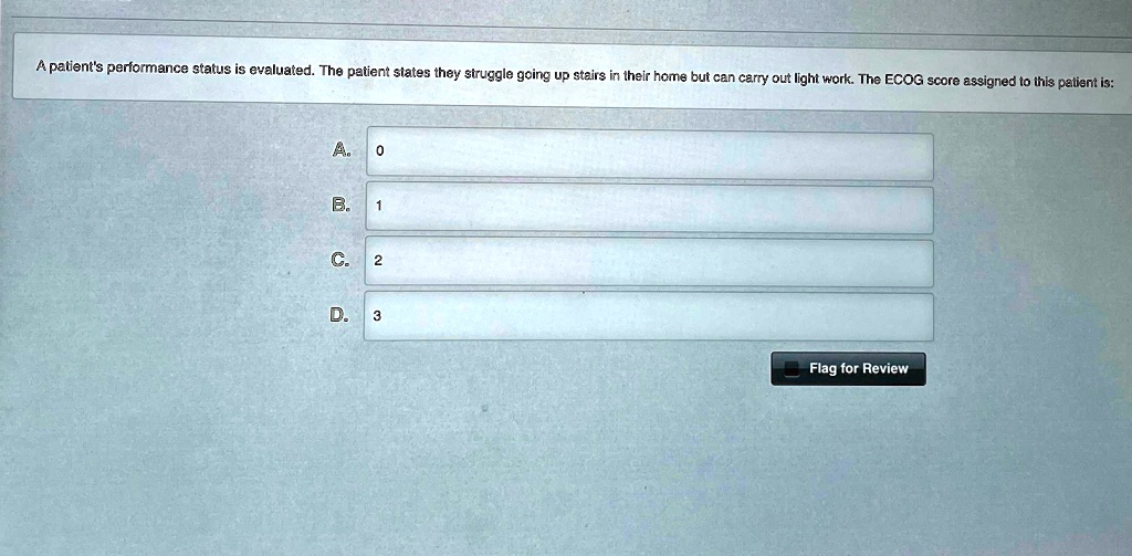 VIDEO solution: A patient's performance status is evaluated. The ...