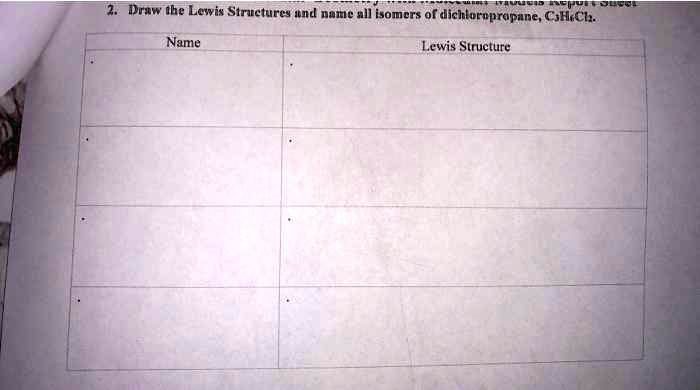 SOLVED: Draw the Lewis Structures and name all isomers of ...